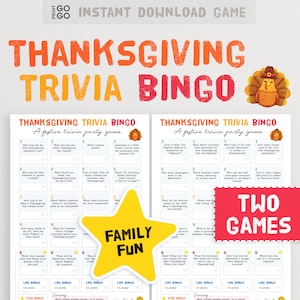 Thanksgiving Trivia Bingo - Test Your Holiday Knowledge With This Fun ...