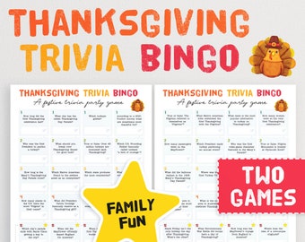 Thanksgiving Trivia Bingo - Test Your Holiday Knowledge With This Fun ...