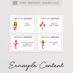 Christian Charades Game - the Fun Church Party Game of Acting Out and ...