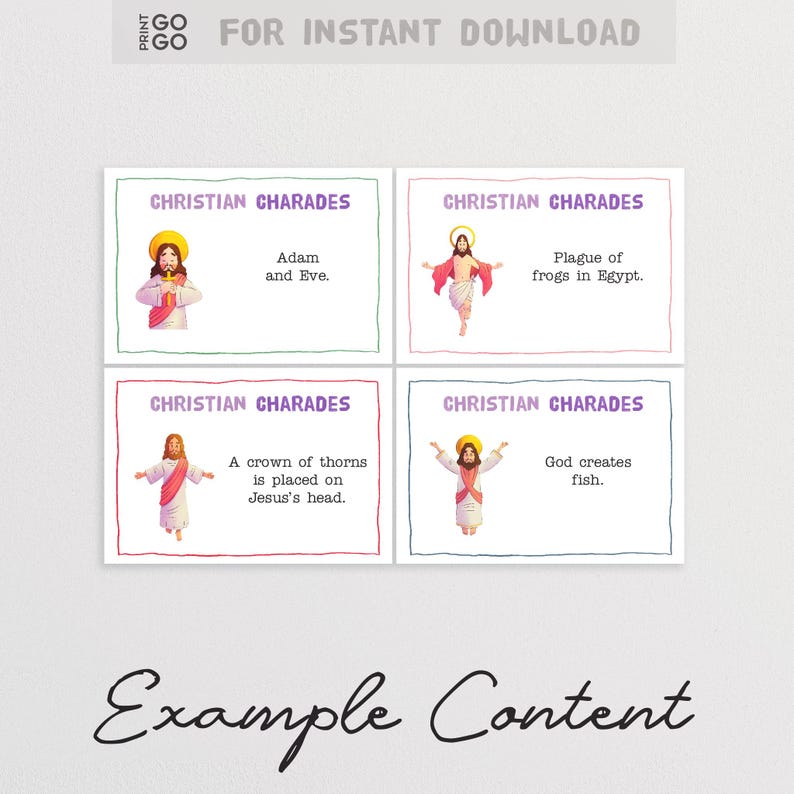 Christian Charades Game - the Fun Church Party Game of Acting Out and ...