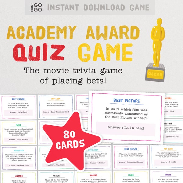 Movie Trivia Game Printable - Etsy