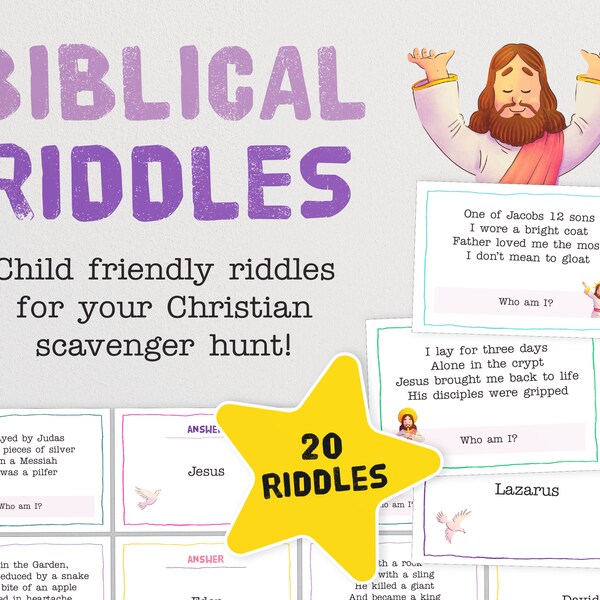 Bible Scavenger Hunt Printable - Etsy