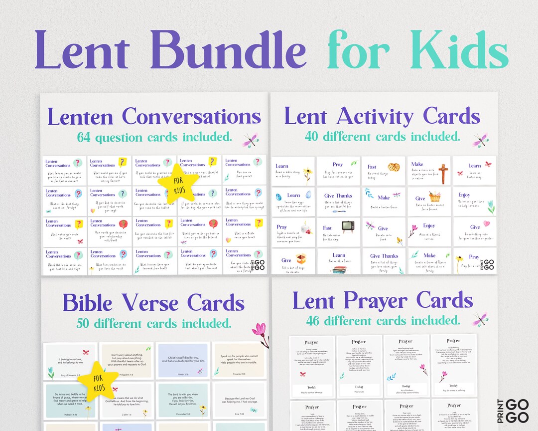 Lent Bundle for Children Fun and Thoughtful Lenten Activity - Etsy