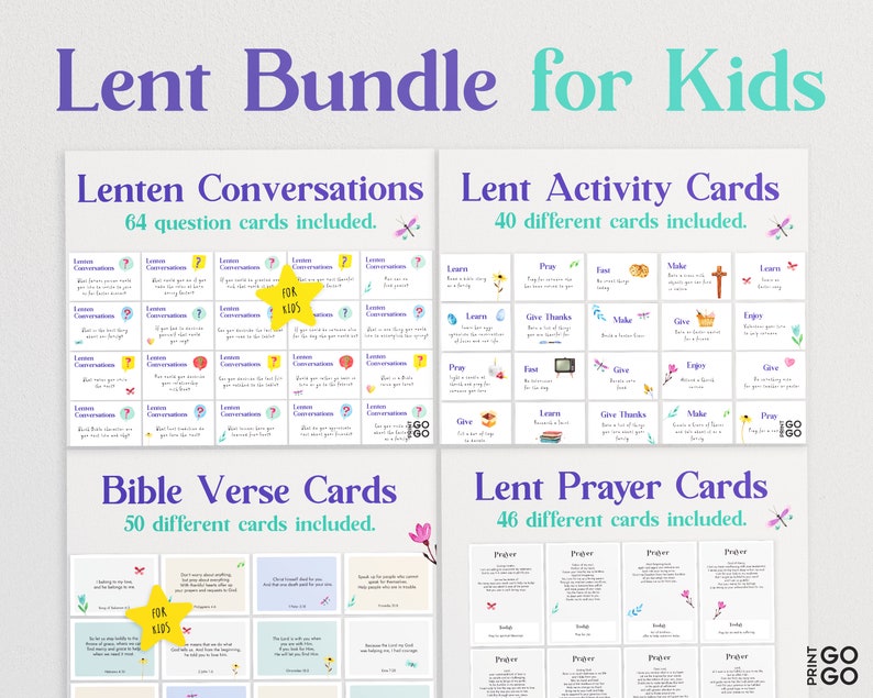 Lent Bundle for Children Fun and Thoughtful Lenten Activity - Etsy