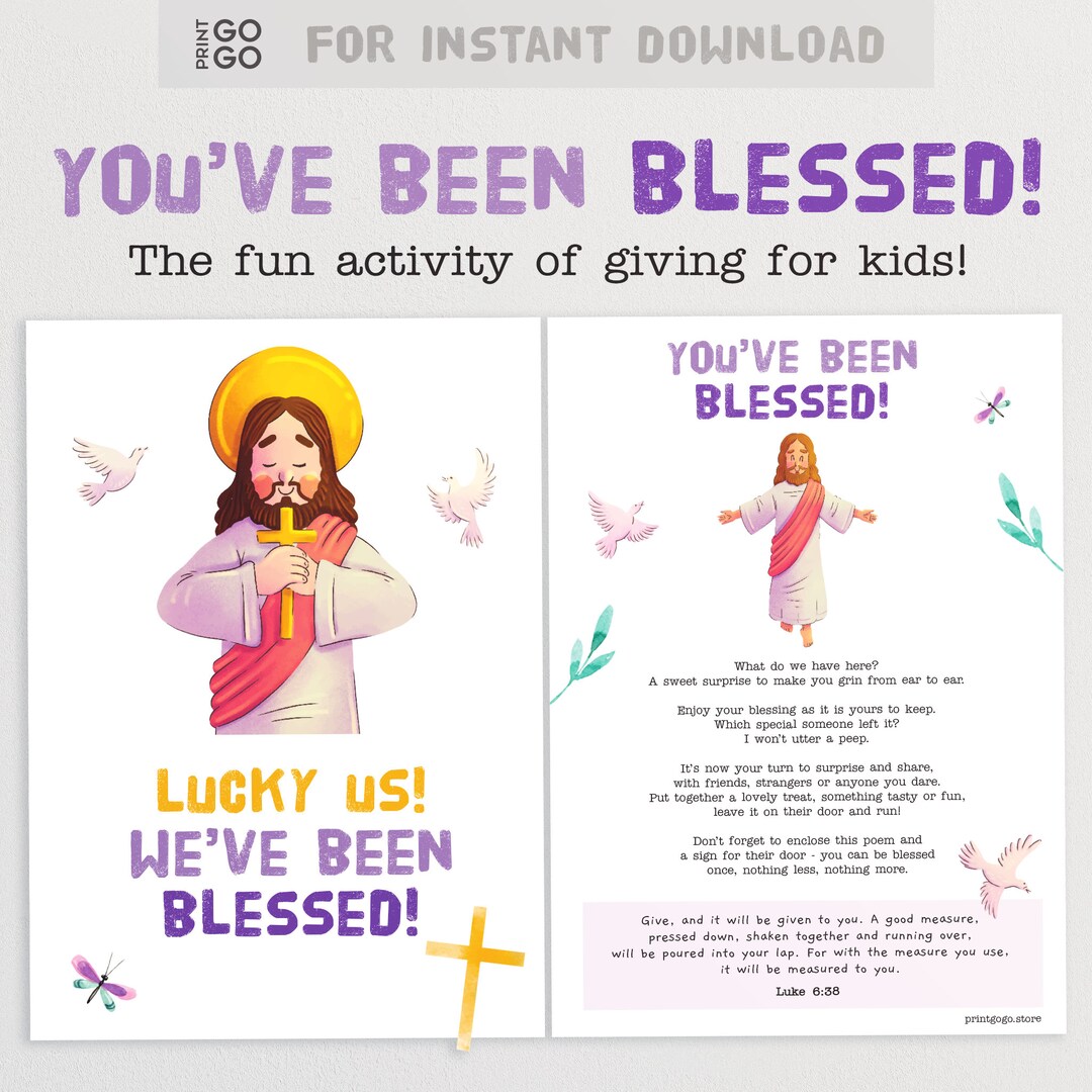 You've Been Blessed - A Christian Giving Activity for Kids | Lent ...