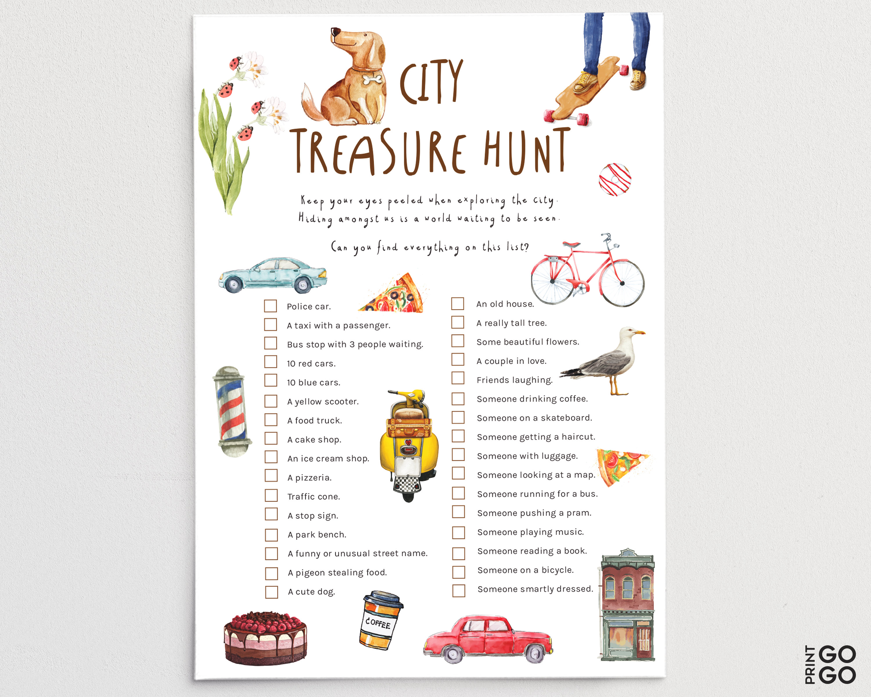 Treasure Hunt Bundle for Kids Six Outdoor Scavenger Hunt - Etsy UK