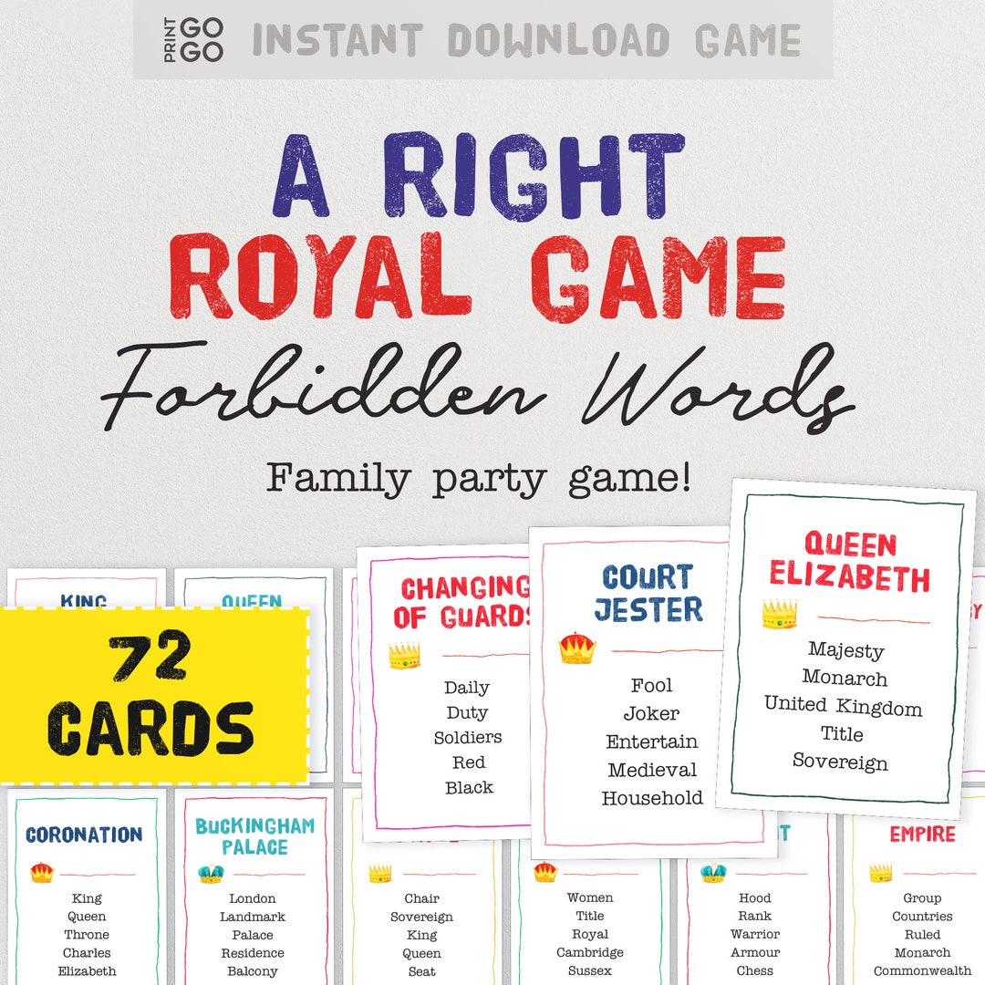 A Right Royal Game of Forbidden Words - the Hilarious Family Party Game ...