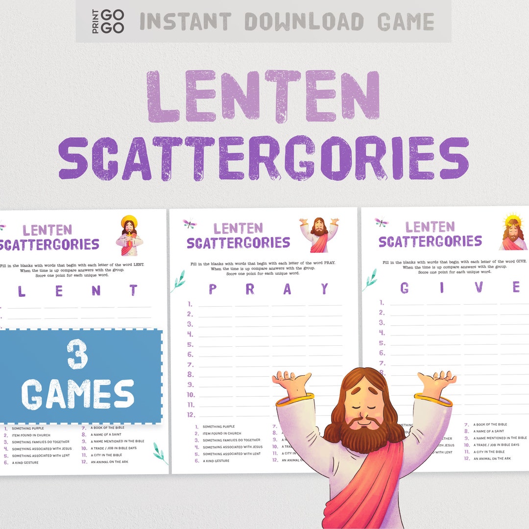 Lenten Scattergories - Fun Word Games for the Whole Family | Lenten ...