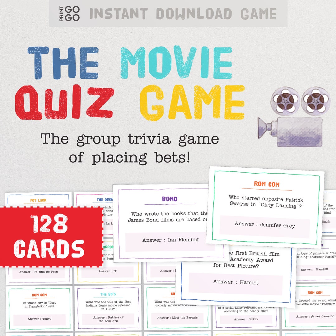 The Movie Quiz Game - the Group Trivia Game of Placing Bets on Correct ...
