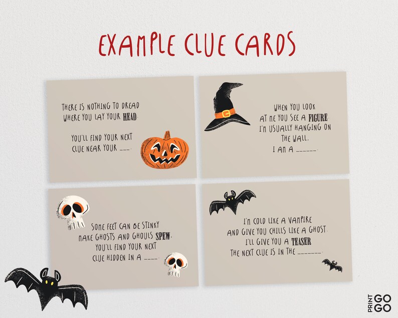 Halloween Scavenger Hunt Game for Kids | Indoor Halloween Party Game ...