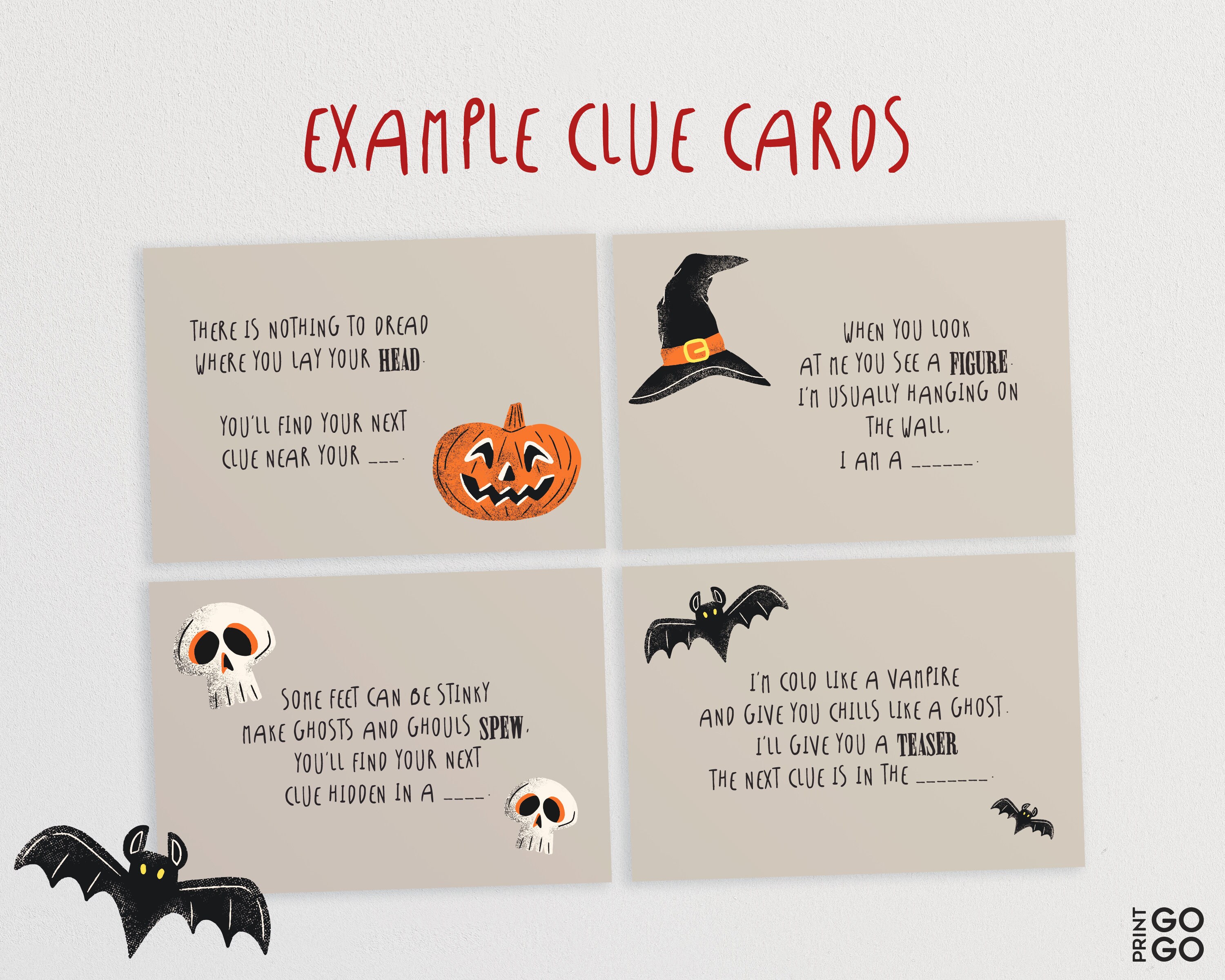 Halloween Scavenger Hunt Game for Kids | Indoor Halloween Party Game ...