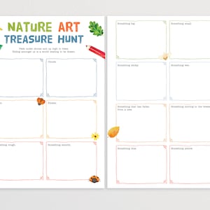 Nature Art Treasure Hunt for Kids | Outdoor Scavenger Hunt Game ...