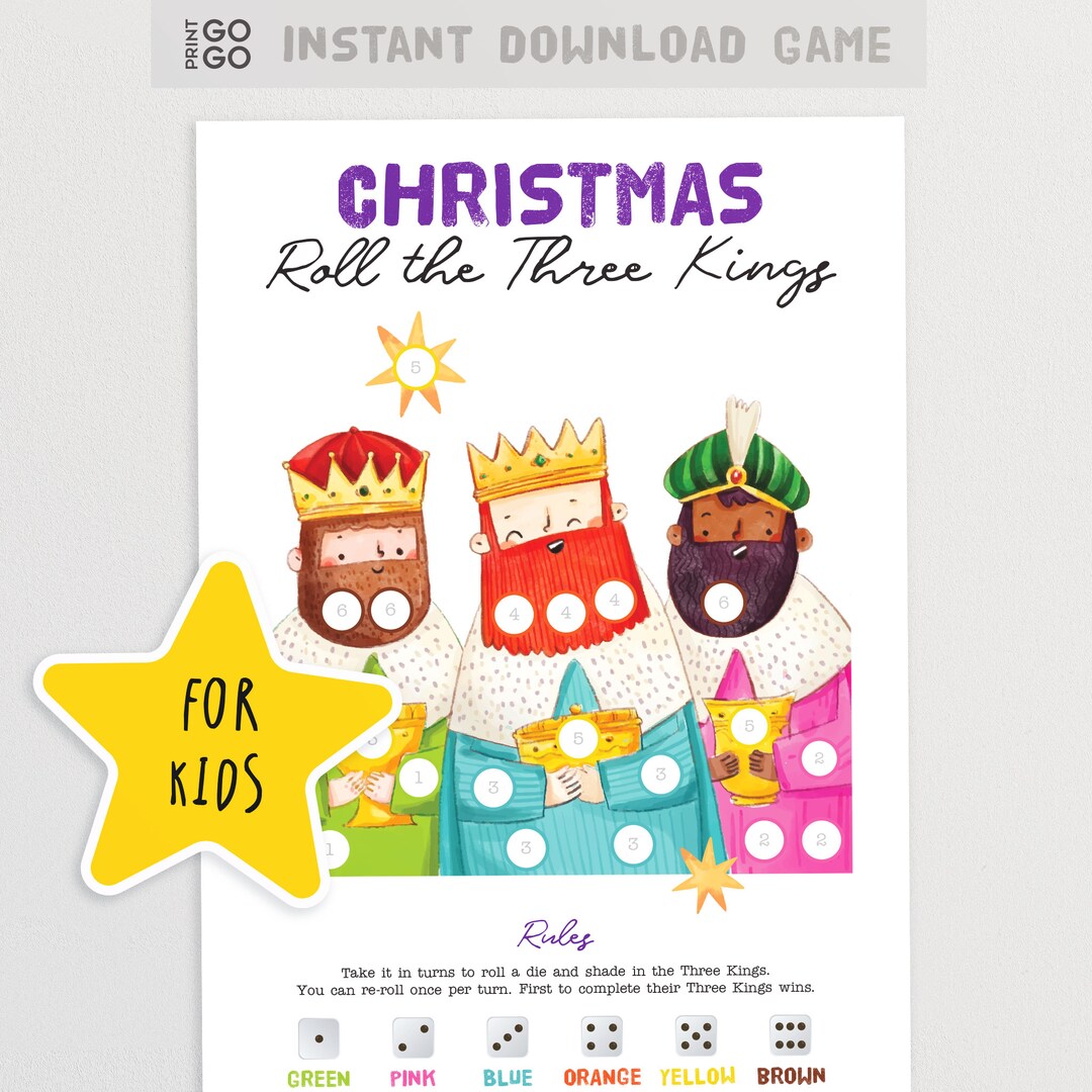 Roll the Three Kings Christmas Dice Game - the Fun Christian Holiday ...