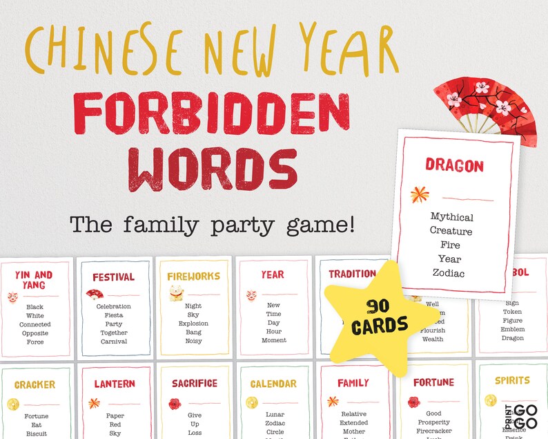 Chinese New Year Game Bundle Family Party Games for Everyone - Etsy
