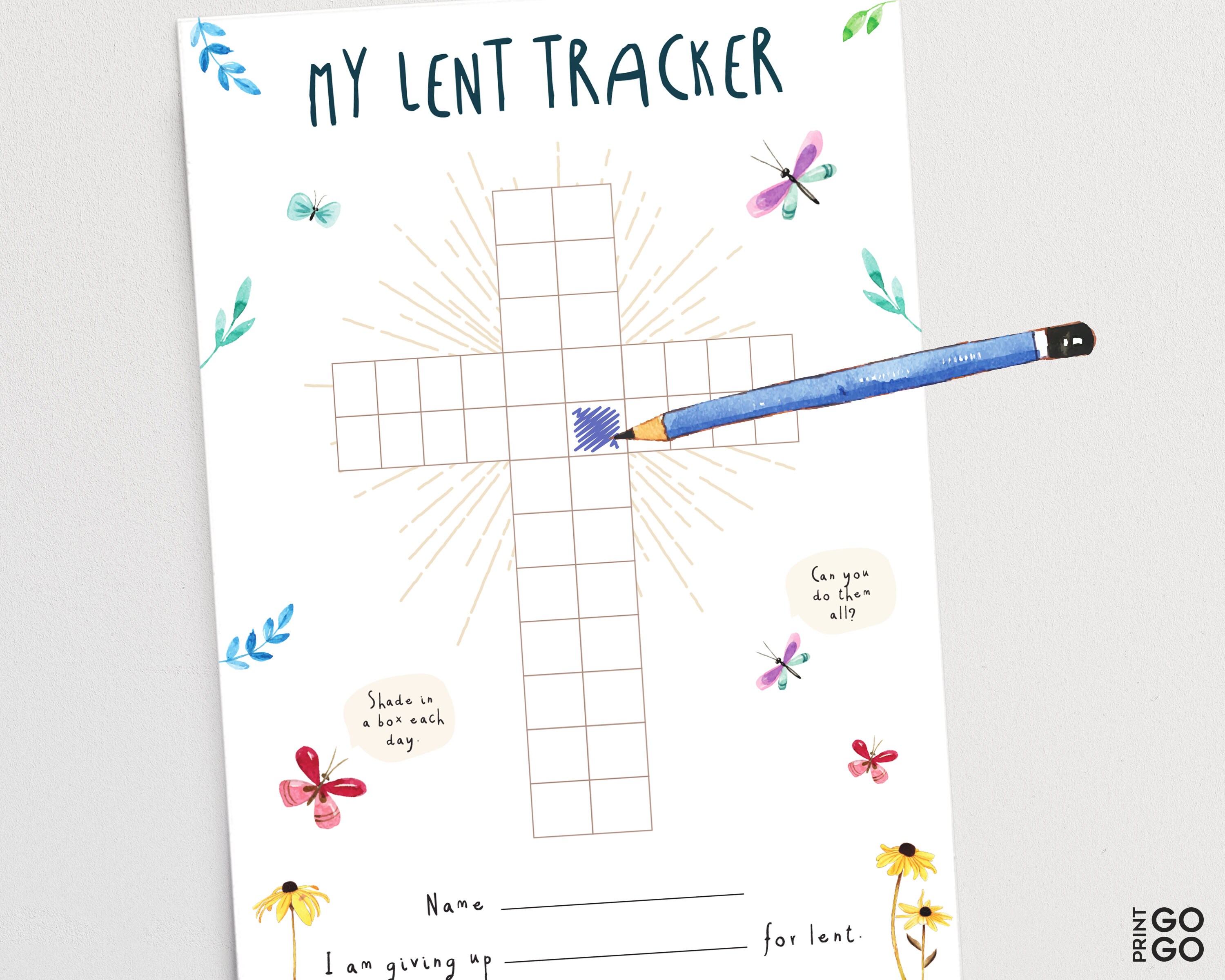 Lent Tracker for Children Lenten Journal for Kids 40 Day - Etsy Ireland