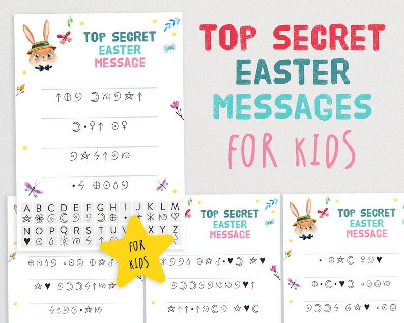 Easter Bunny Coded Secret Messages the Fun Alternative - Etsy UK