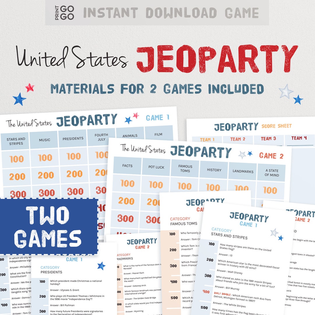 American Jeoparty - the Trivia Party Game That's Always a Hit ...