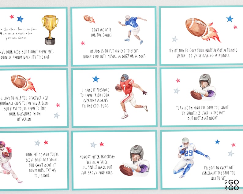 Football Scavenger Hunt for Kids | Indoor 'the Big Game' Party Game for ...