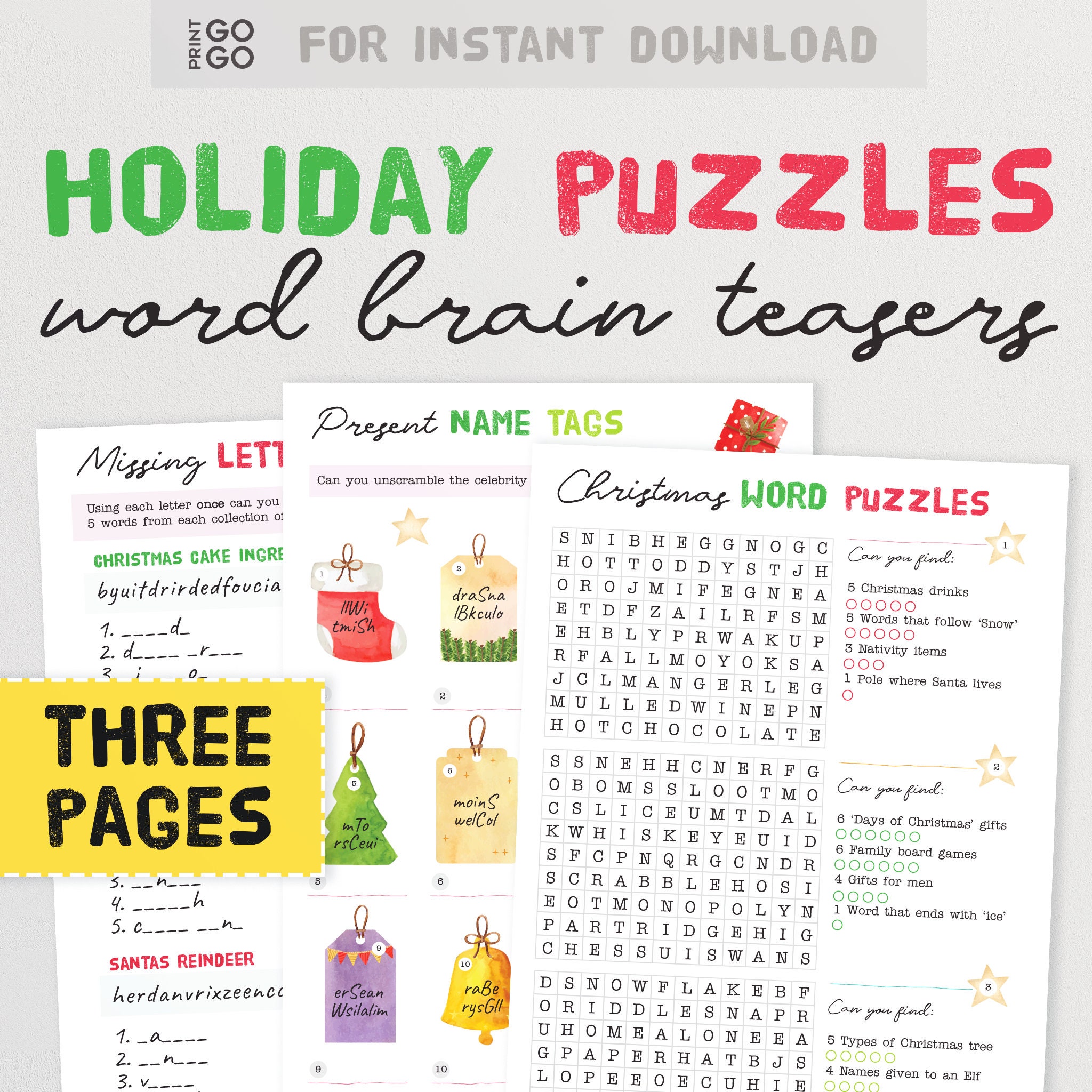 Word Puzzles Brain Teasers Worksheets