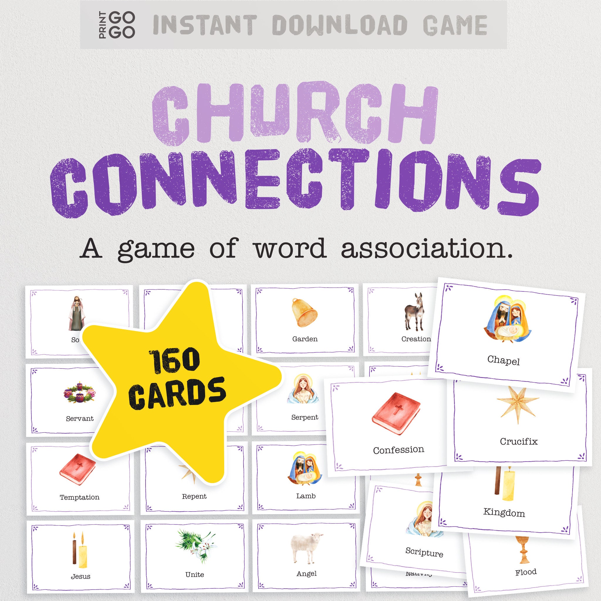 Church Connections Game | Church Word Association Game | Bible Word ...