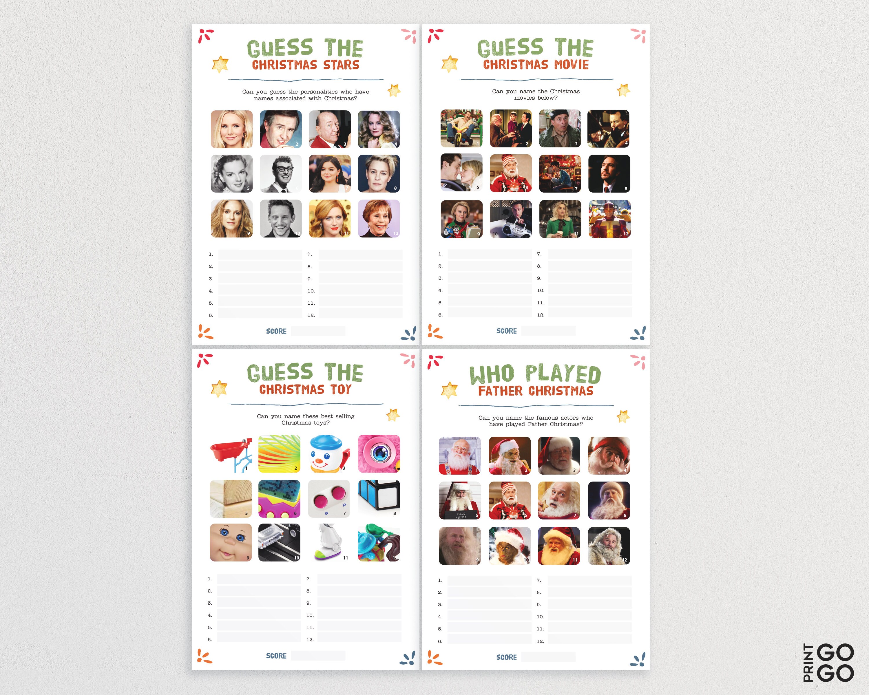 Christmas Picture Quiz Bundle - Four Pages of Fun Holiday Quizzing and ...