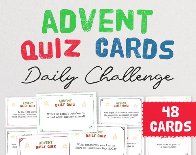 Quiz Advent Cards - A Fun Way to Countdown Christmas | 48 Christmas ...