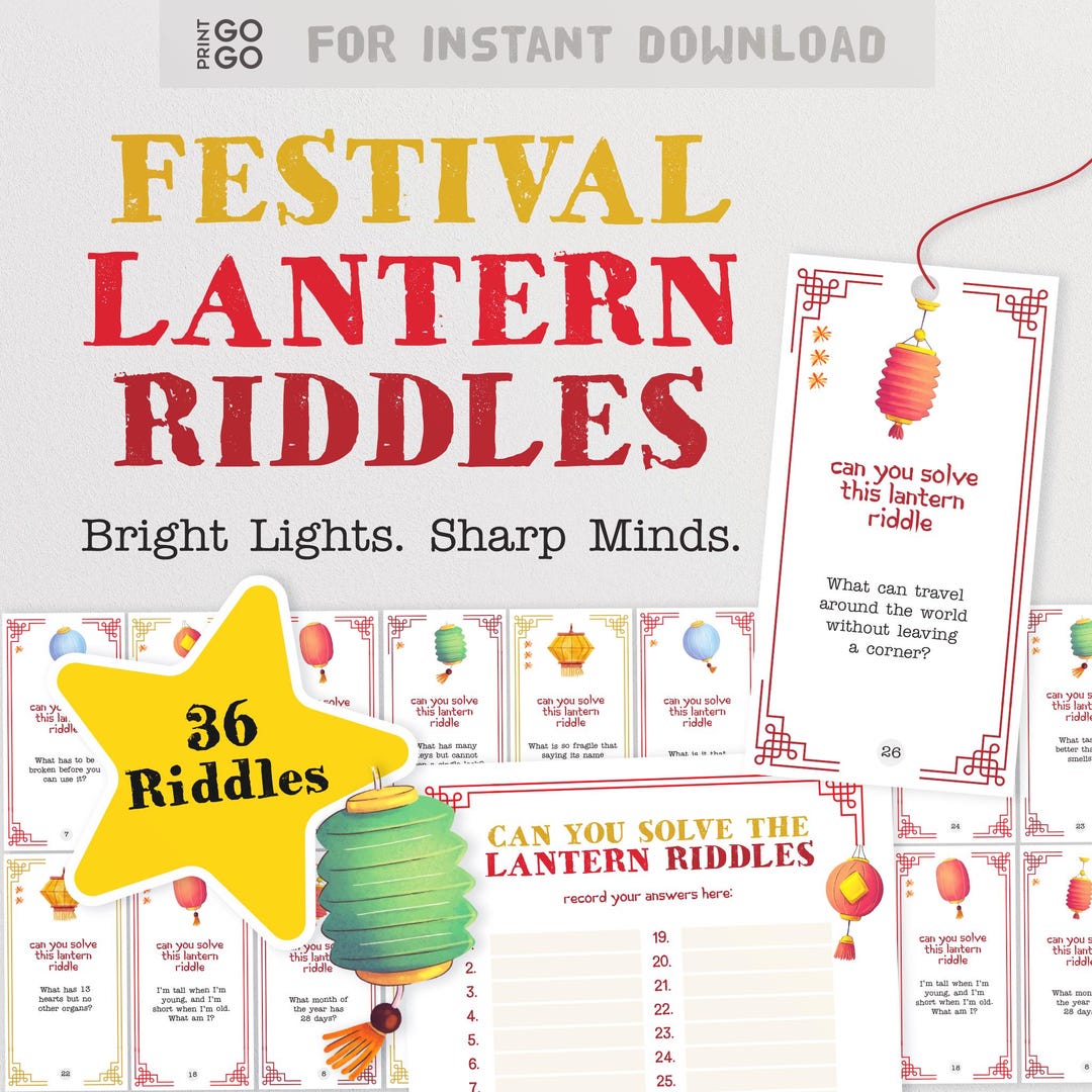 Festival Lantern Riddles – A Bright & Brainy Party Game of Solving ...