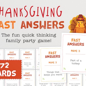 Thanksgiving Game Bundle - Fun Team Party Games to Play With the Whole ...