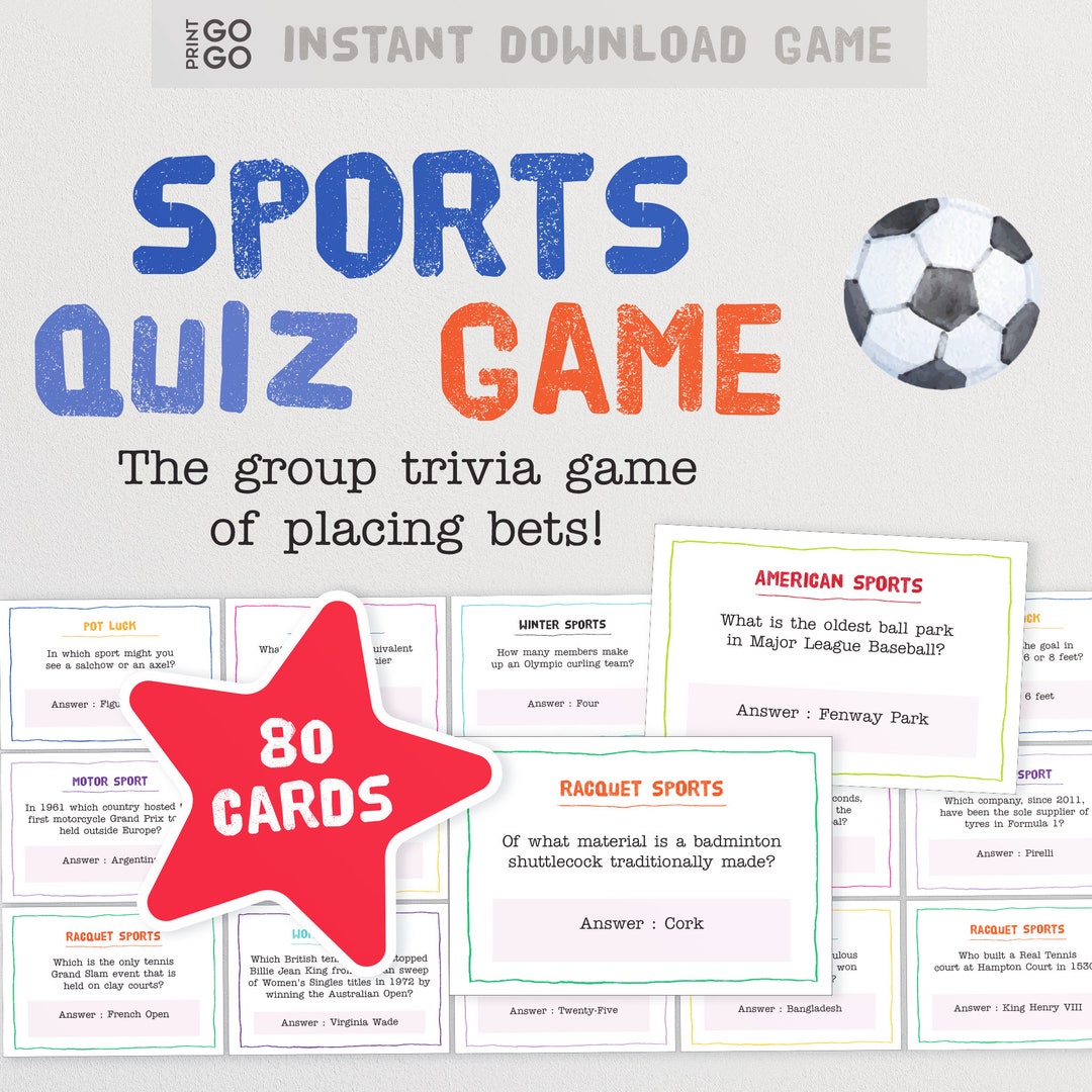 The Sports Quiz Game the Trivia Game of Placing Bets on Correct Answers ...