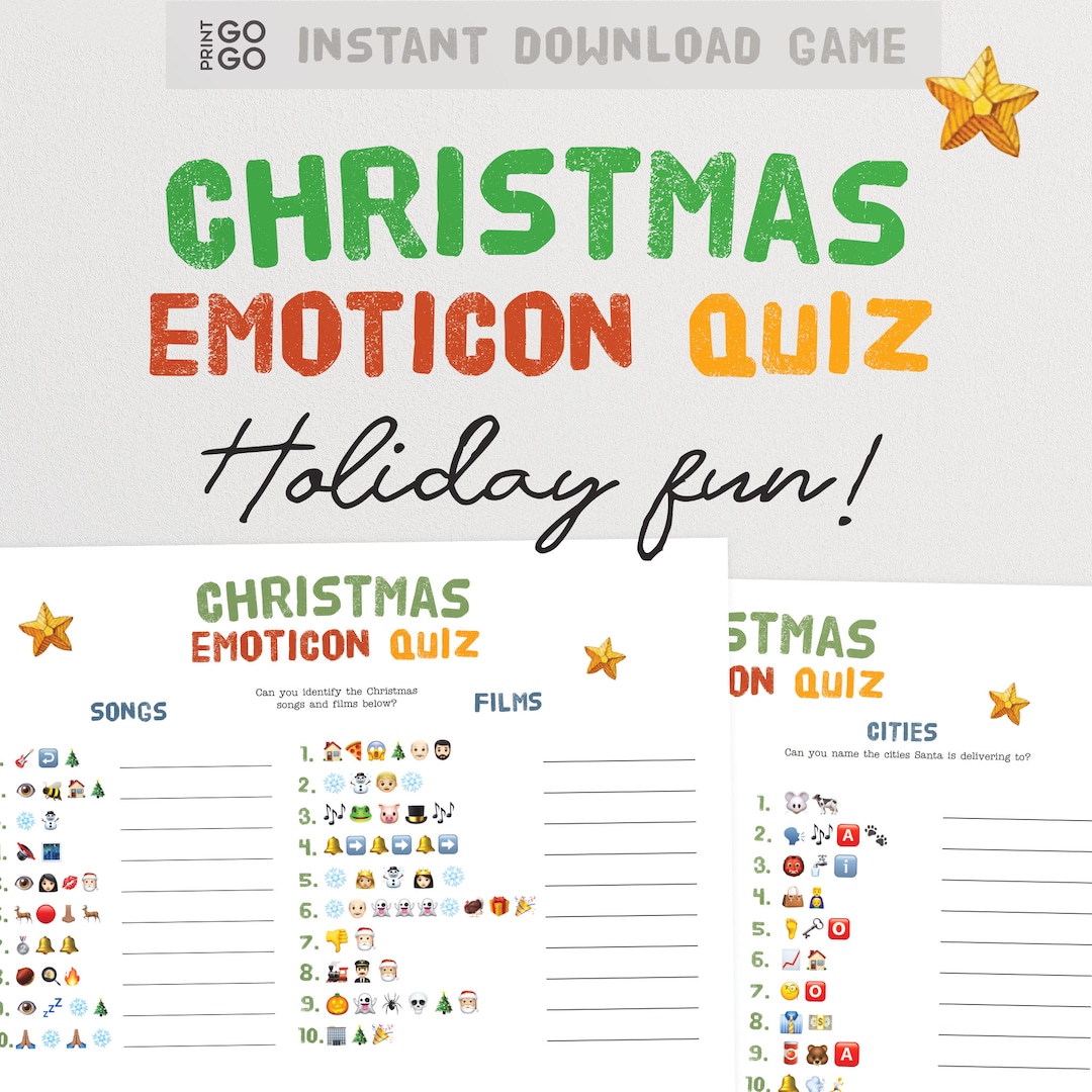 Christmas Emoticon Quiz - the Fun Guessing Game for Groups | Guess the ...