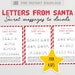 Coded Secret Messages From Santa Bundle Christmas Secret Message Elf ...
