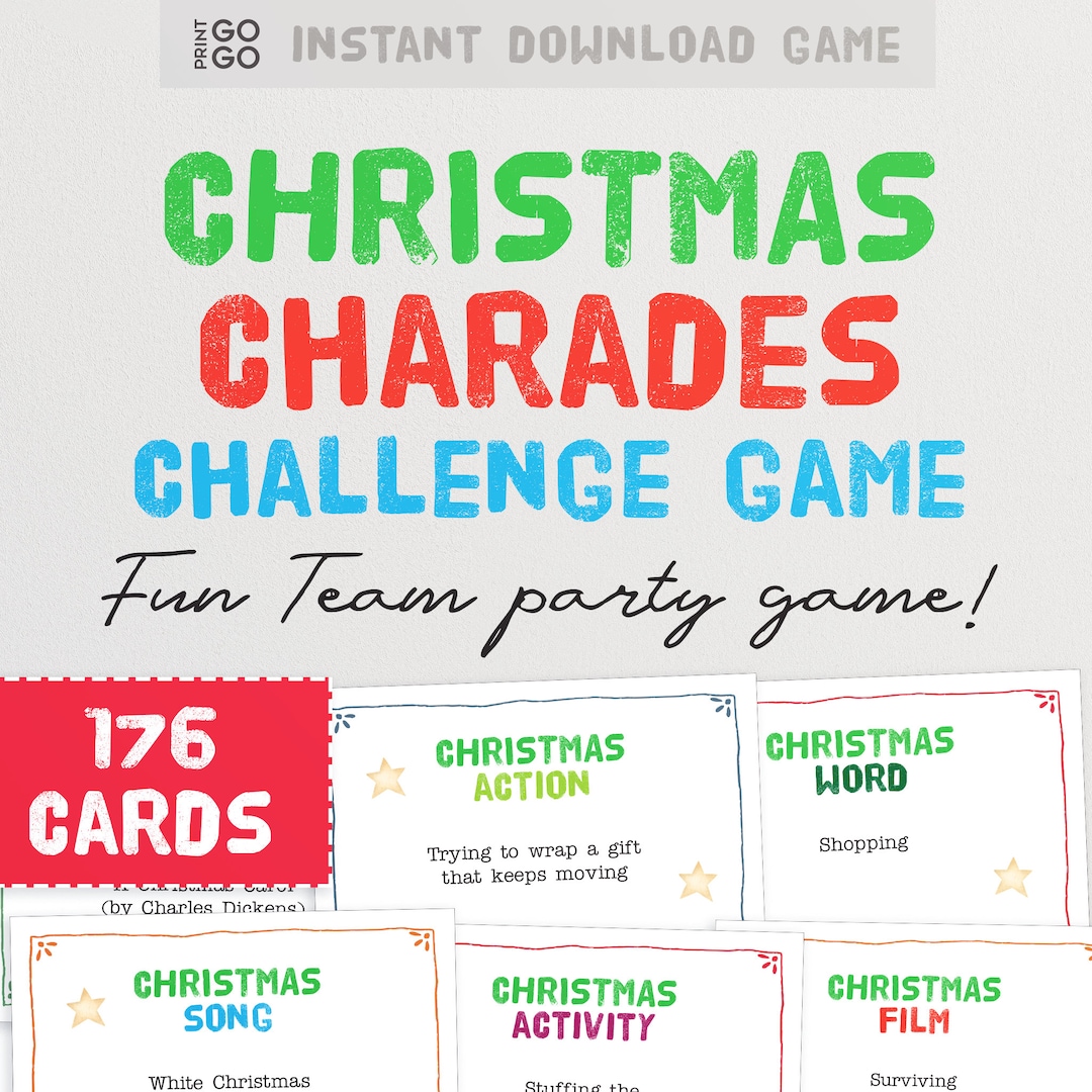 Christmas Charades Challenge Game - the Hilarious Family Party Game of ...