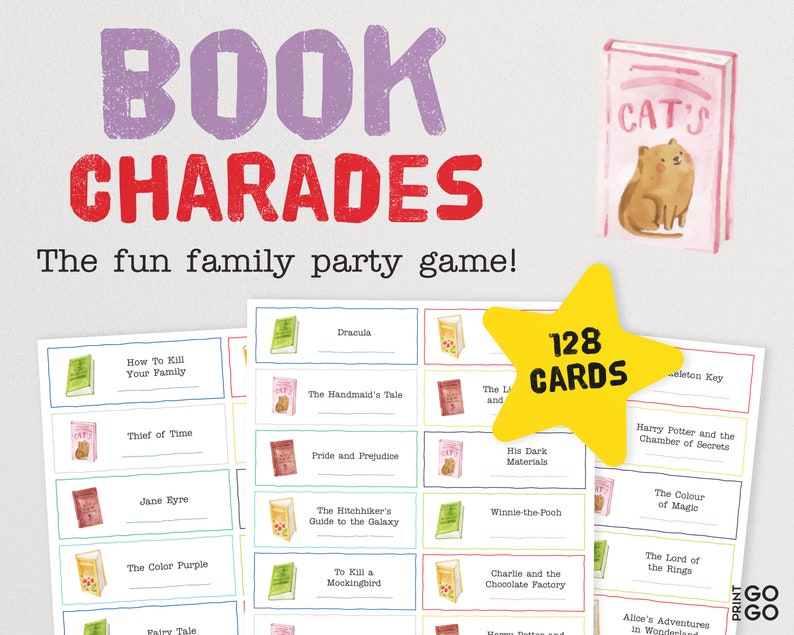 Buy Charades Card Bundle the Fun Family Party Game of Acting Out Online ...