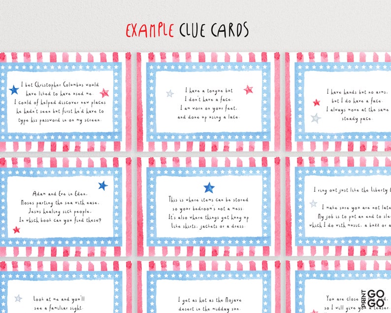 Patriotic Scavenger Hunt for Kids | Fourth of July Treasure Hunt for ...