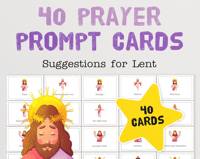 40 Prayer Prompt Cards for Children - Suggestions for Lent | Prayer ...
