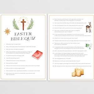 Easter Bible Quiz | Easter Trivia Night | Easter Activity | Religion ...