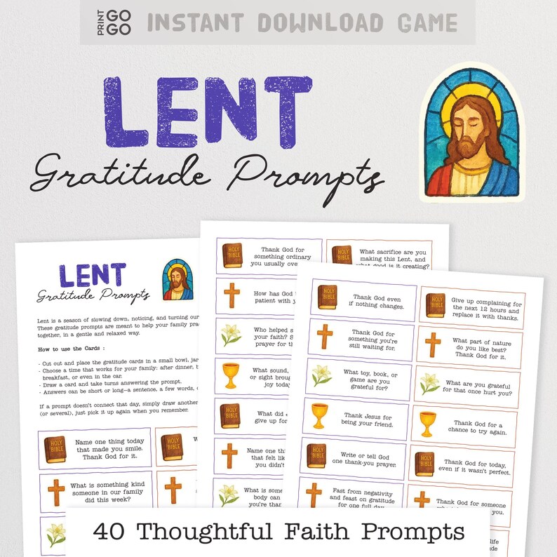 Lenten Gratitude Prompt Cards – A Simple & Meaningful Catholic Activity ...