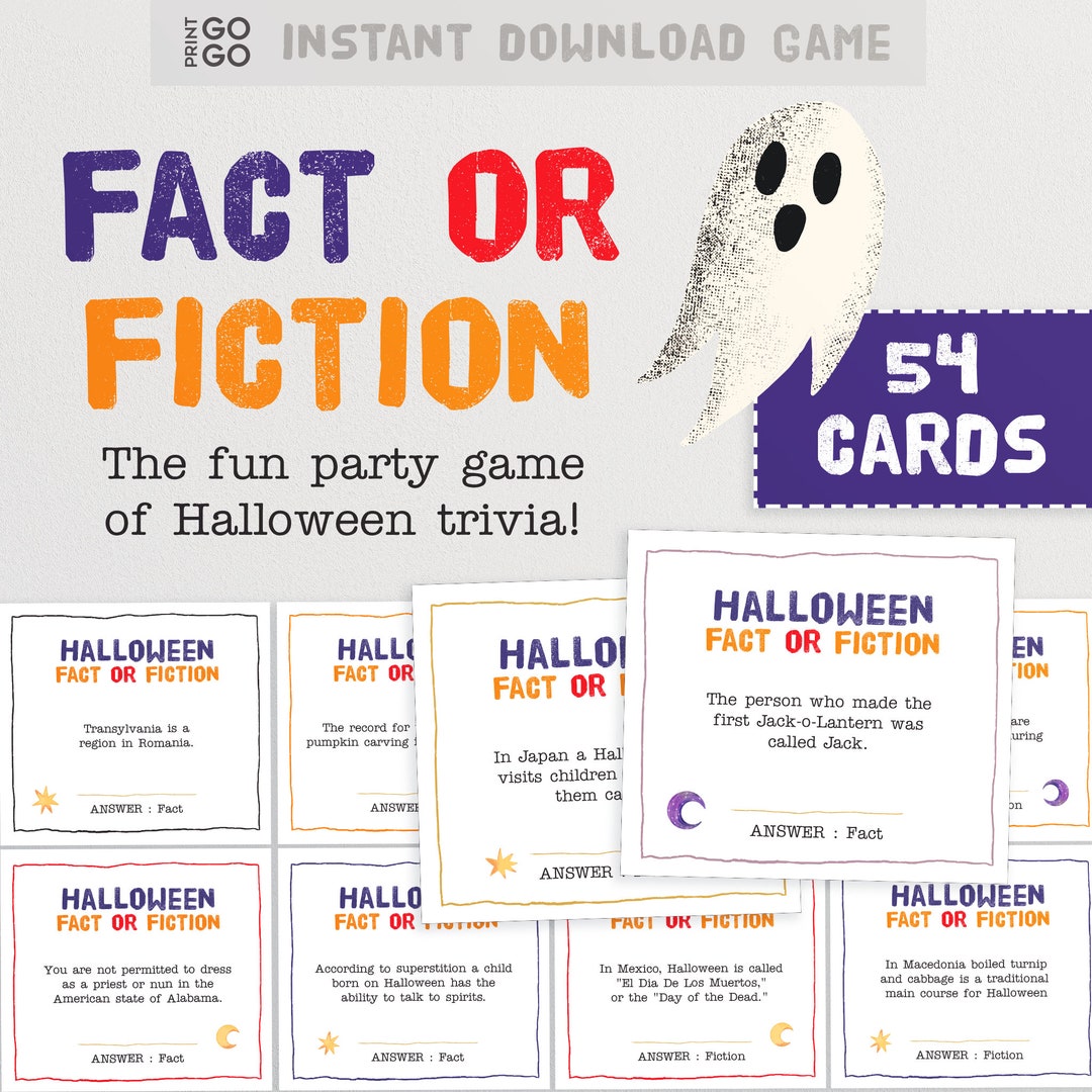 Halloween Fact or Fiction - the Fun Group Party Game of Halloween ...