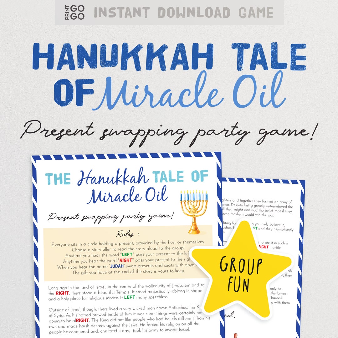 Hanukkah Left Right Gift Exchange - the Fast Paced Present Swap Game ...