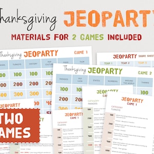Thanksgiving Game Bundle - Fun Team Party Games to Play With the Whole ...