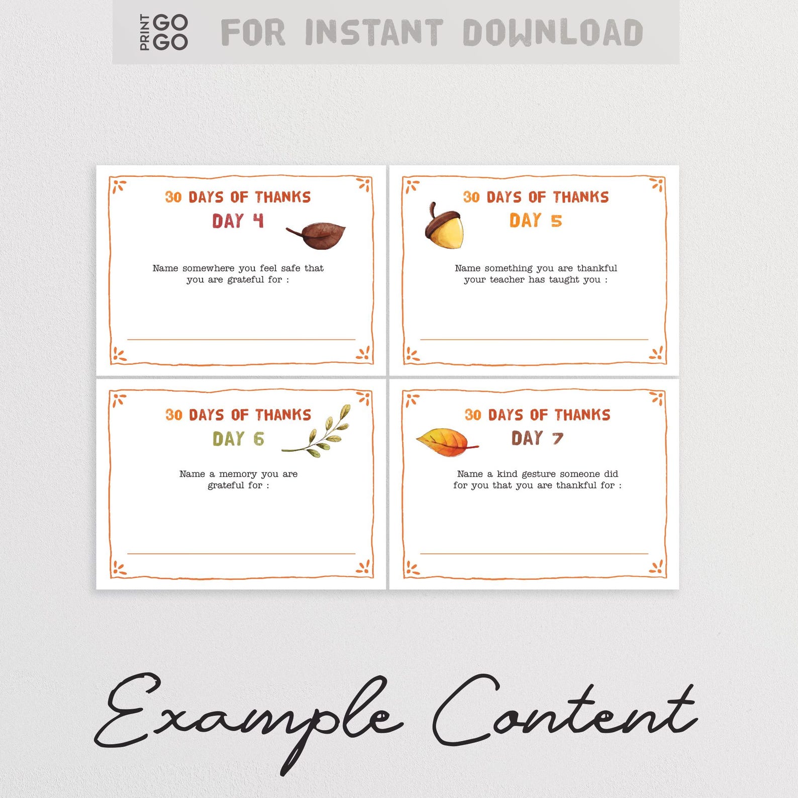 30 Days of Thanks - Question Cards to Prompt Daily Gratitude for ...