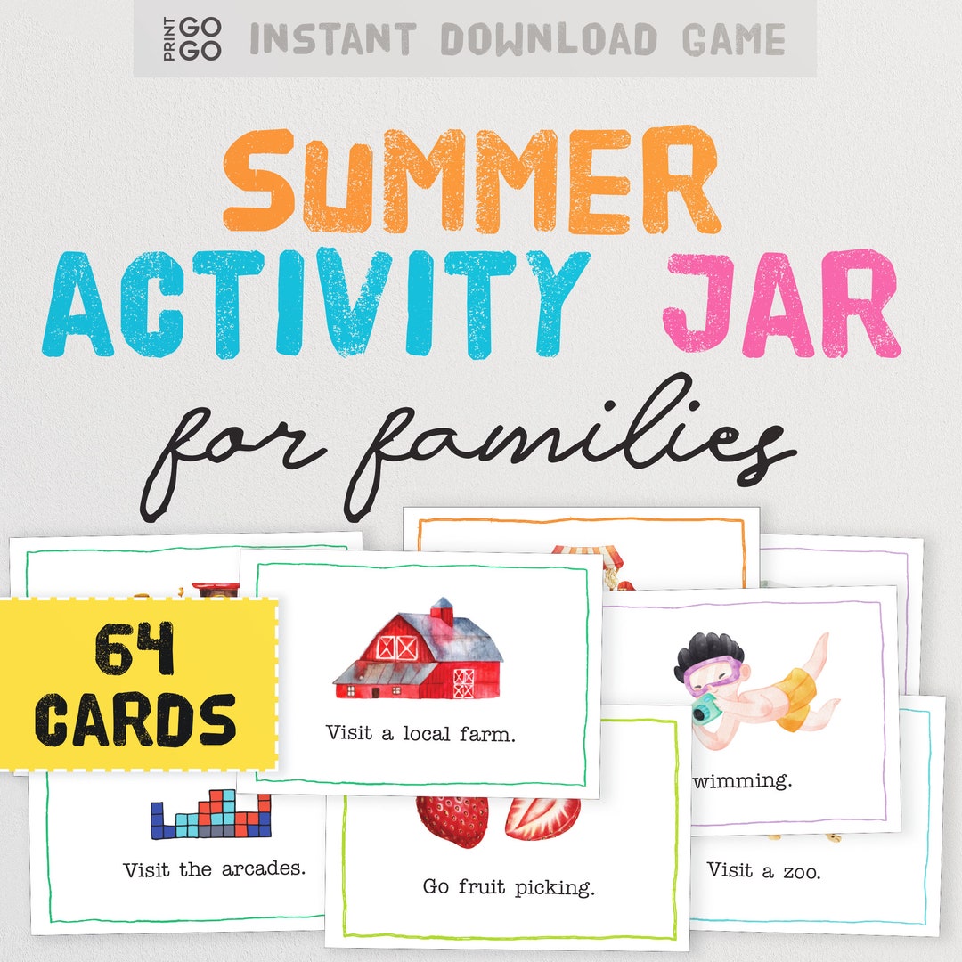 Summer Activity Jar for Families - 64 Fun Activity Ideas to Keep Kids ...