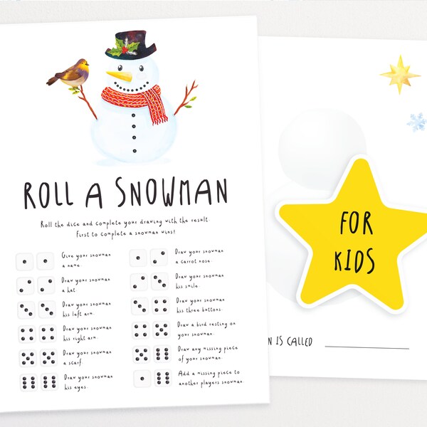 Snowman Game - Etsy