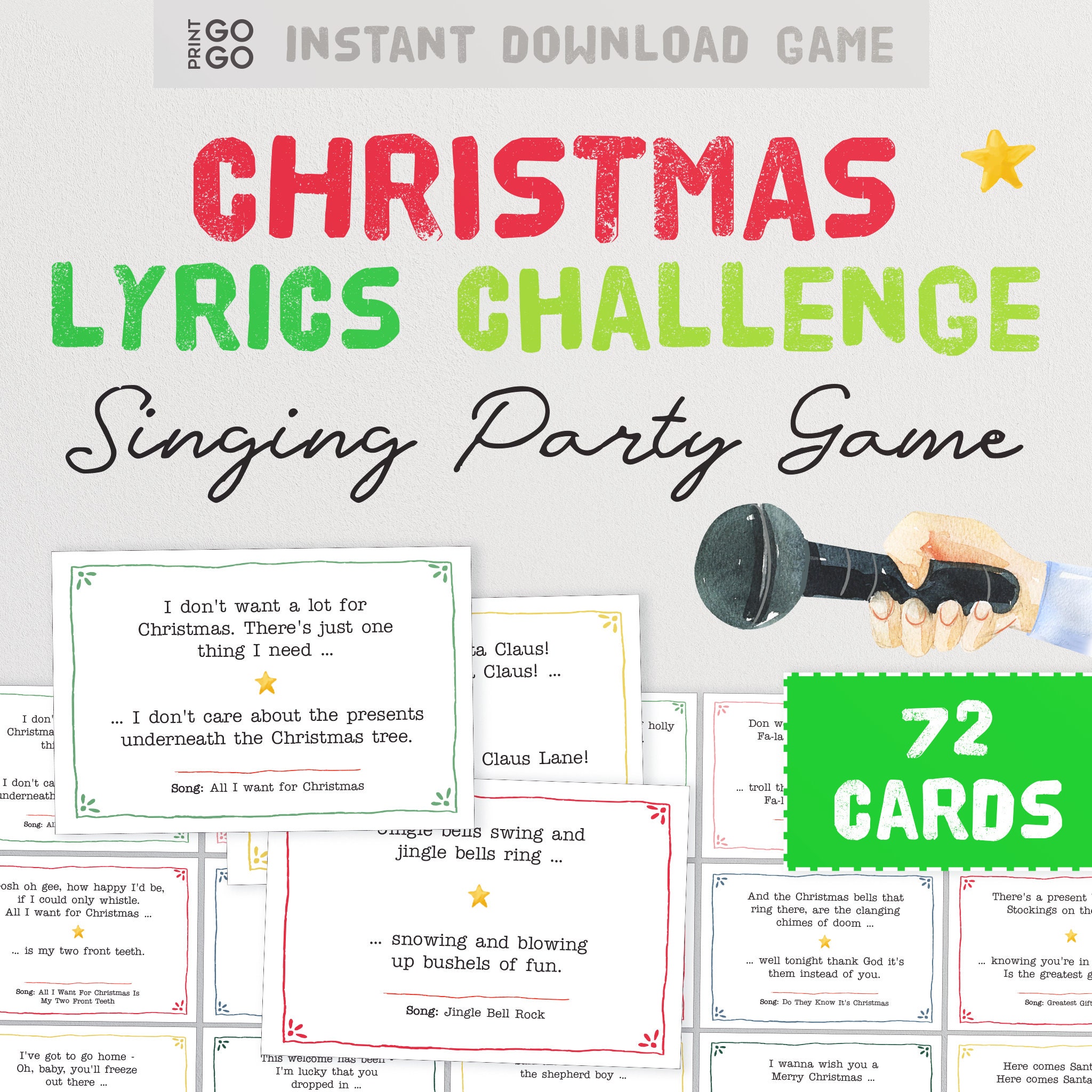 Christmas Lyrics Challenge Game - the Quick Thinking and Singing Family ...