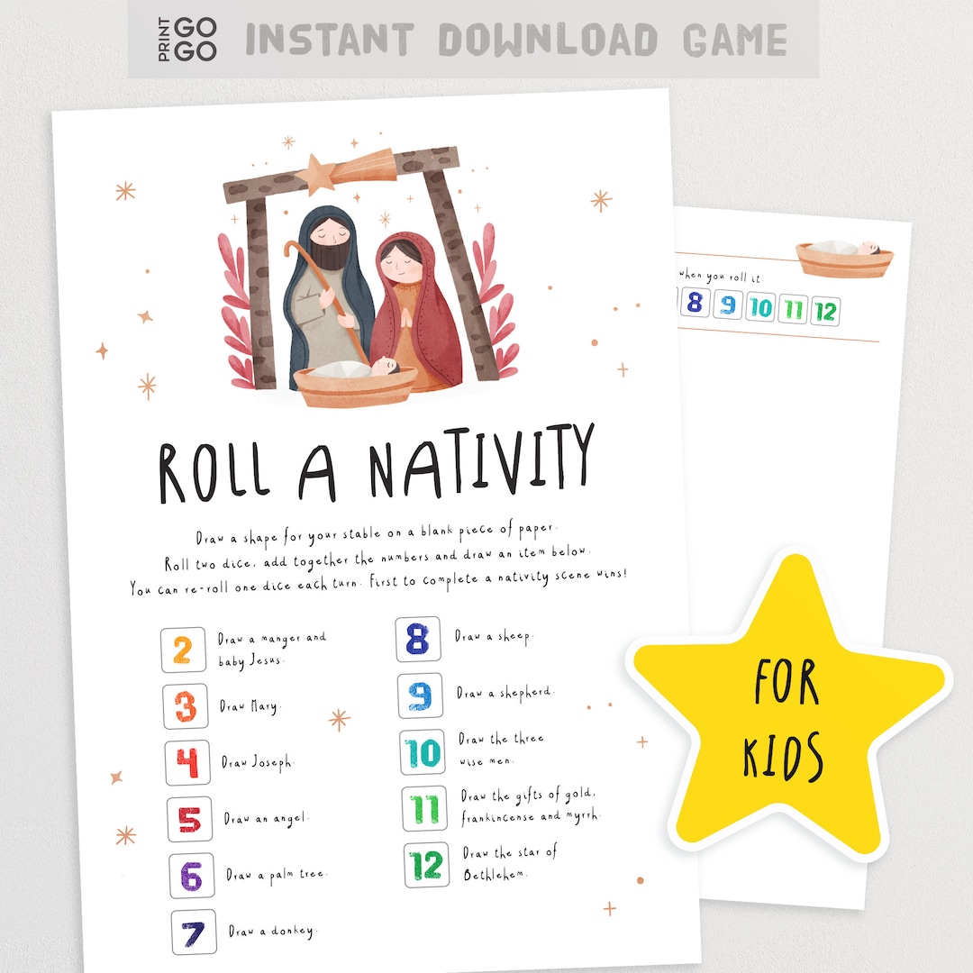 Roll A Nativity Christmas Dice Game - the Fun Christian Holiday Party ...