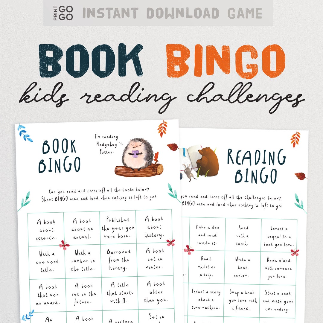 Book Bingo for Kids | Kids Reading Bingo | Reading Challenges for ...