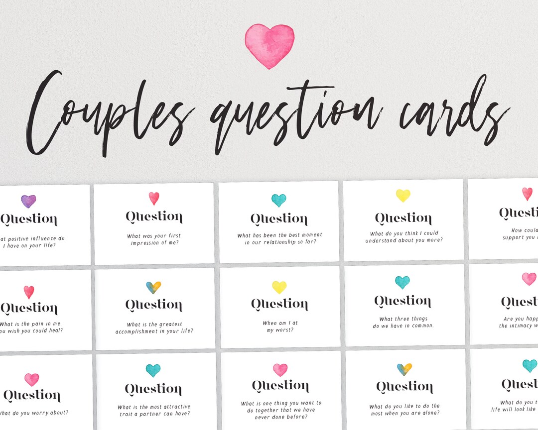 56 Couples Question Cards Couple Conversation Cards - Etsy