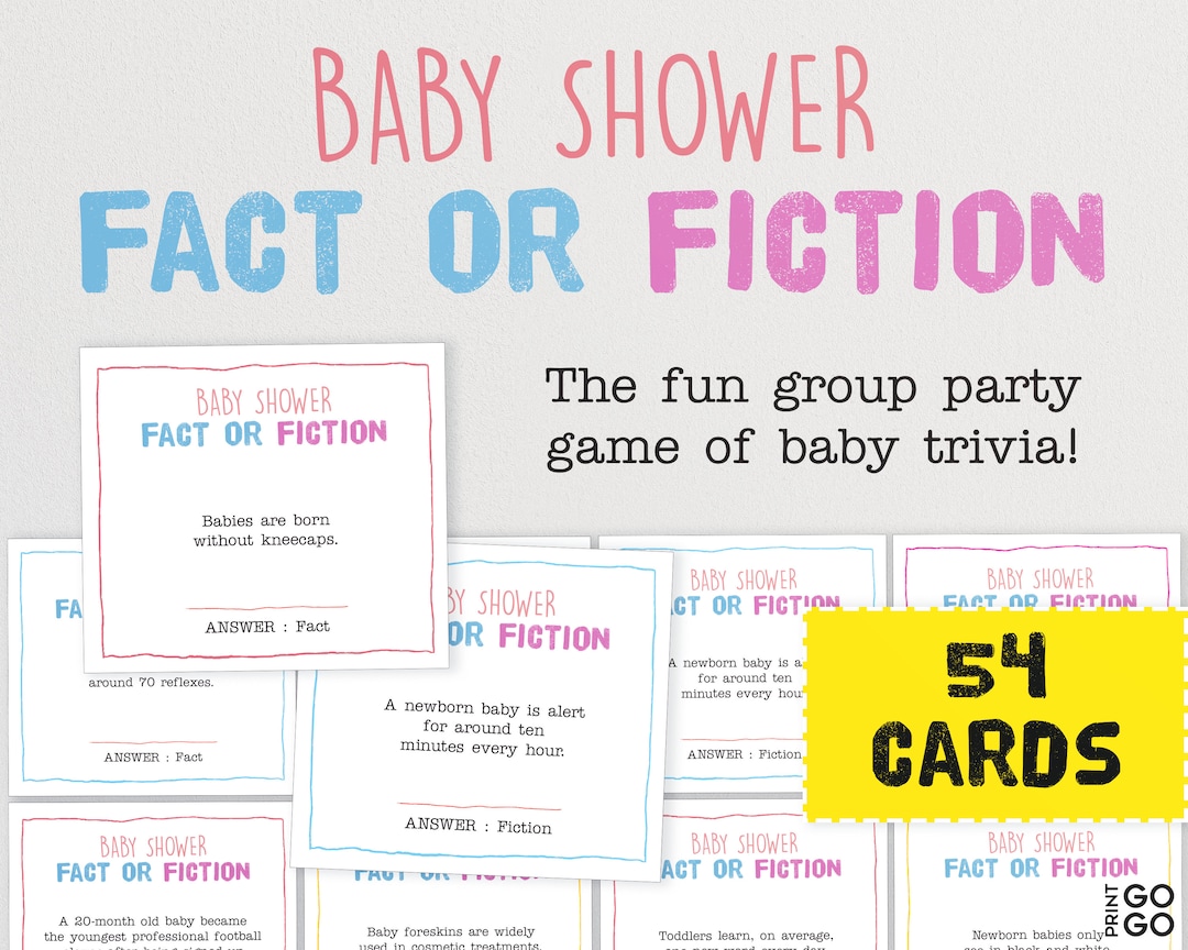 Baby Shower Fact or Fiction the Fun Group Party Game of Baby - Etsy
