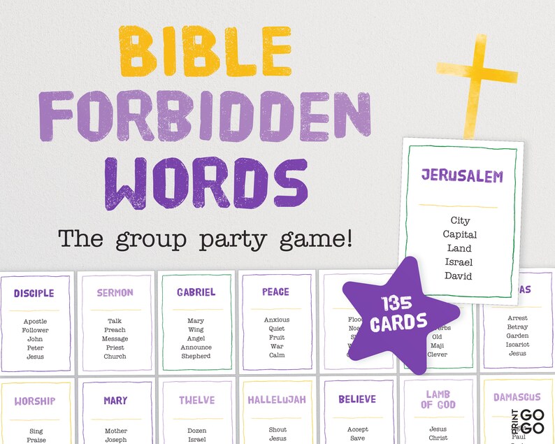 Bible Forbidden Words the Hilarious Group Party Game - Etsy