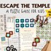 Escape the Temple Puzzle Game for Kids Family Escape Room | Etsy UK